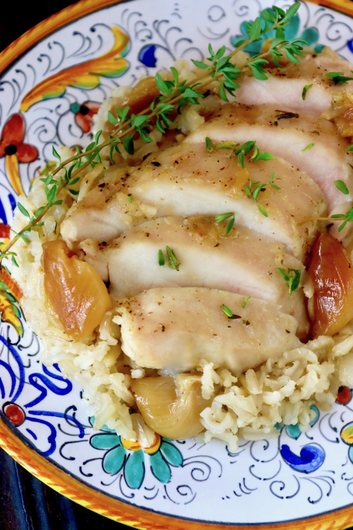 Roasted Garlic Chicken and Rice | Cooking On The Weekends