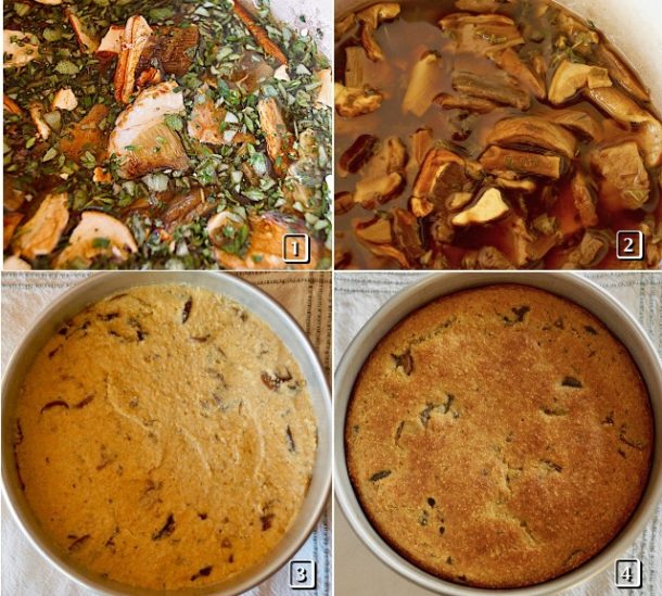 Savory Polenta Cake with Mushrooms | Cooking On The Weekends