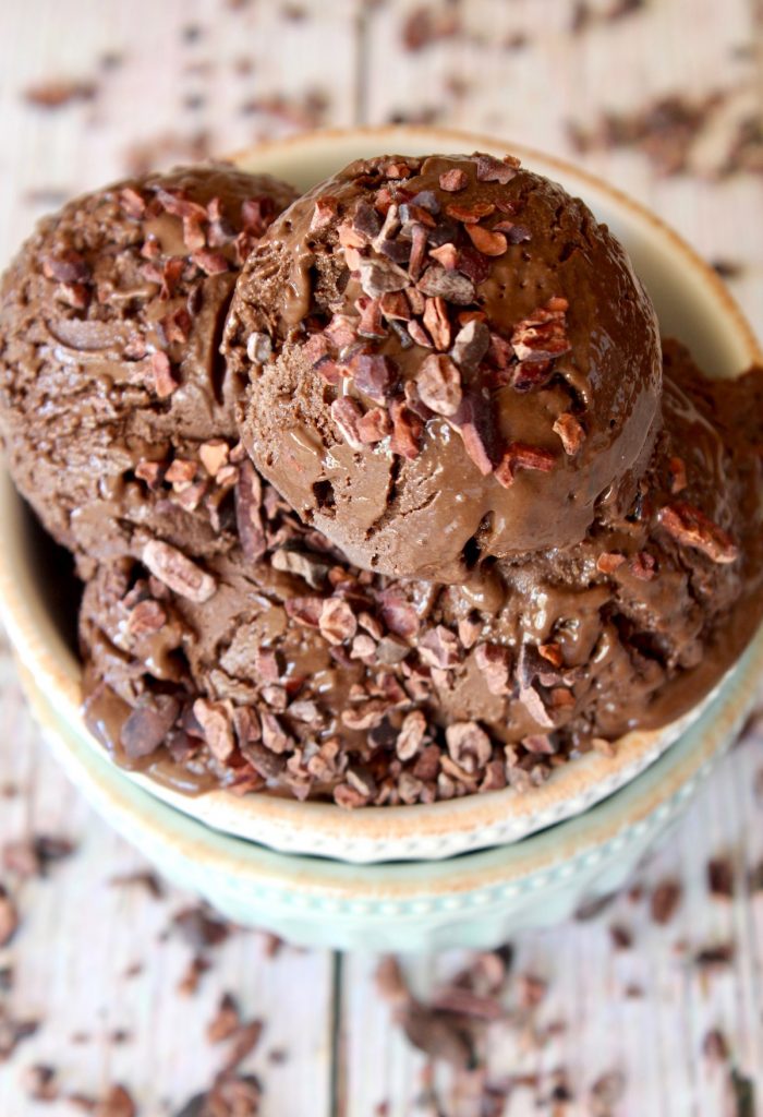 Chocolate Gelato Recipe with Cacao Nibs | Cooking On The Weekends
