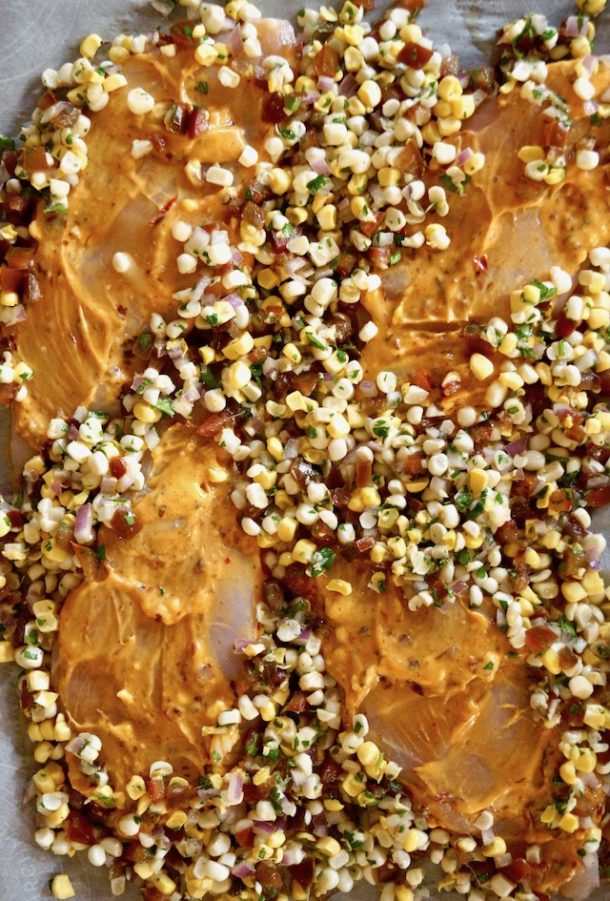 Chipotle Chicken with Corn Salsa | Cooking On The Weekends