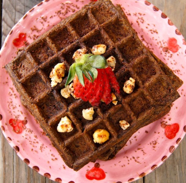 Gluten-Free Chocolate Hazelnut Waffles | Cooking On The Weekends