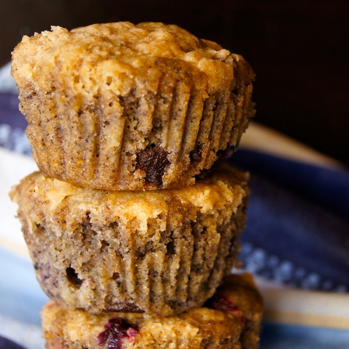 Blue Corn Blueberry Chocolate Muffins | Cooking On The Weekends