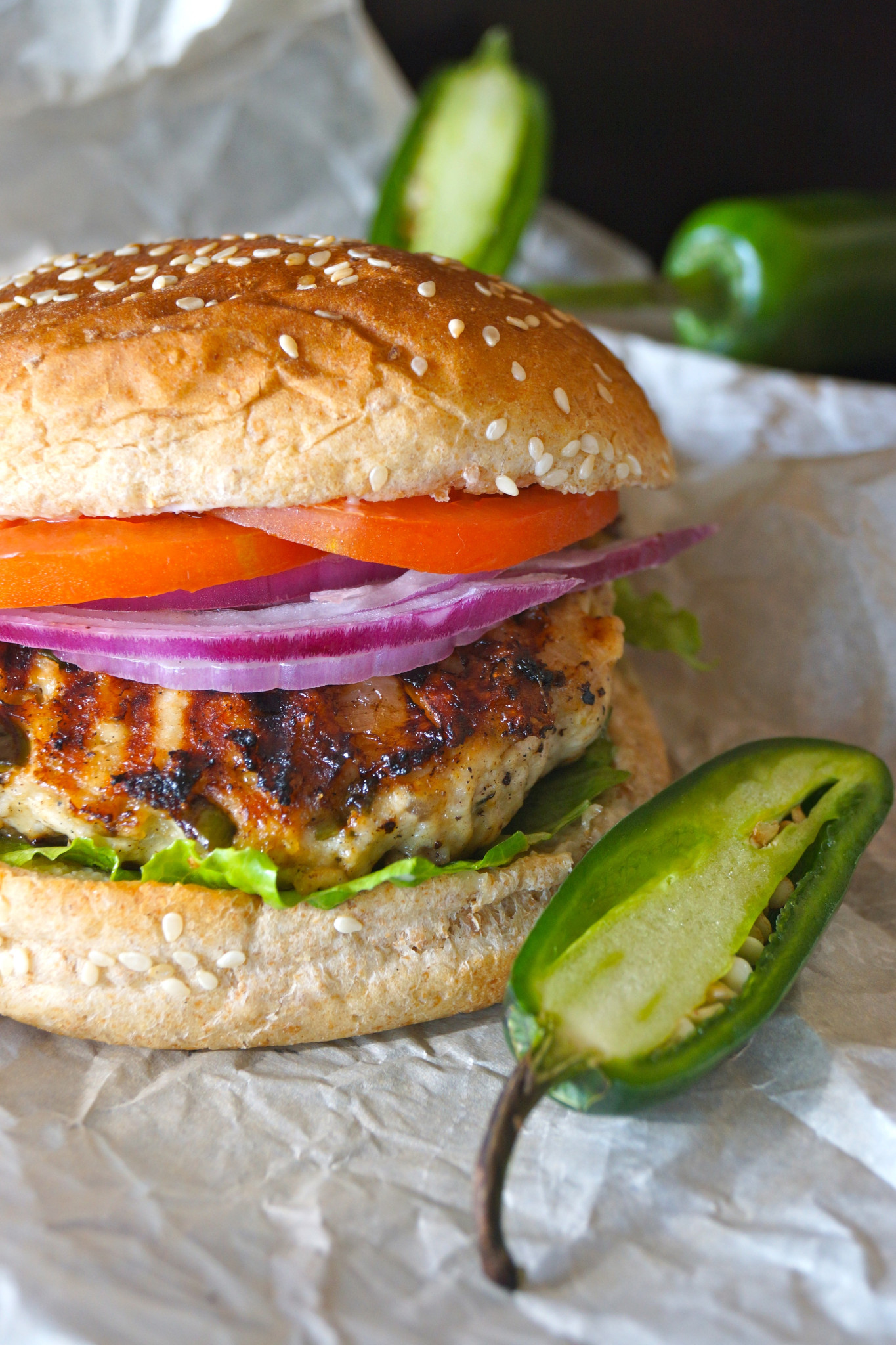 Grilled Jalapeño Pepper Jack Turkey Burgers | Cooking On The Weekends