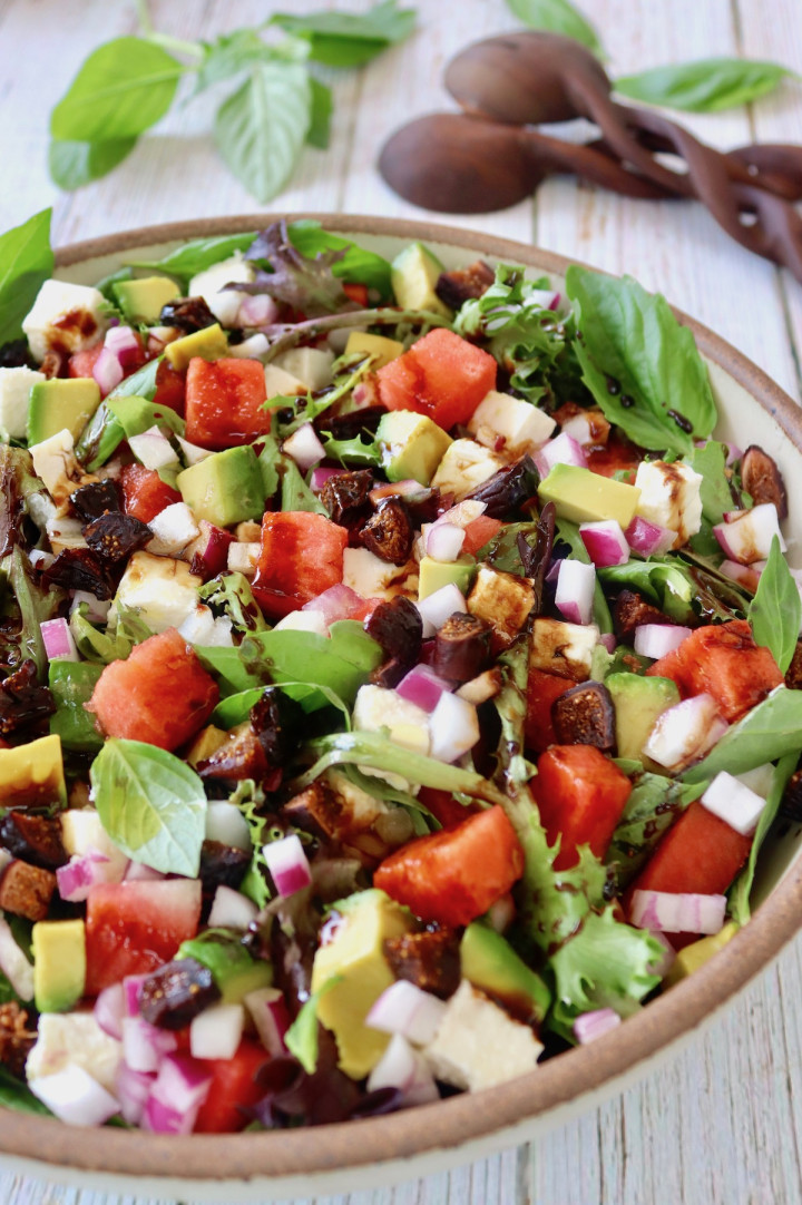 Watermelon Basil Salad | Cooking On The Weekends