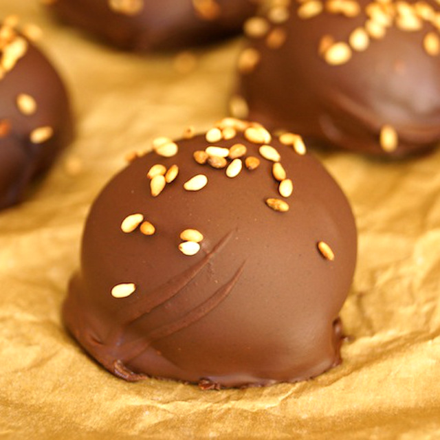 Chocolate Sesame Truffle Recipe | Cooking On The Weekends