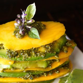 Mango Pesto Avocado Stack Recipe | Cooking On The Weekends