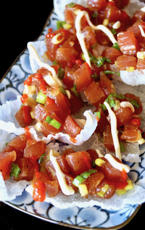 Poke Nachos with Rice Chips | Cooking On The Weekends
