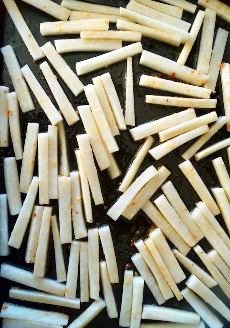 Spicy Roasted Daikon Radish French Fries | Cooking On The Weekends