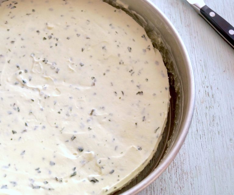 Sweet Basil Cheesecake | Cooking On The Weekends