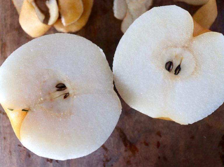 Asian Pears in Rosemary Syrup | Cooking On The Weekends