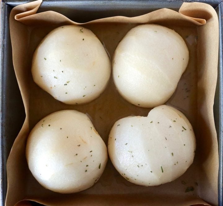 Asian Pears in Rosemary Syrup | Cooking On The Weekends