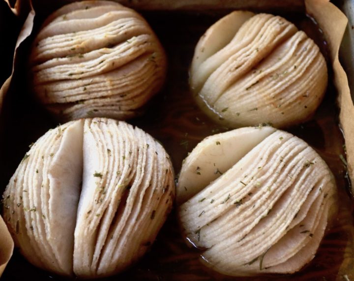 Asian Pears in Rosemary Syrup | Cooking On The Weekends