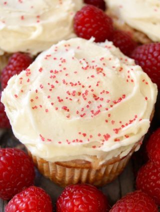 Fresh Raspberry Cupcakes | Cooking On The Weekends