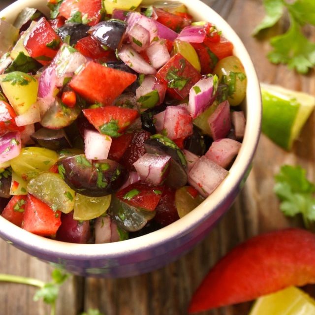 Plum Salsa Recipe with Grapes| Cooking On The Weekend