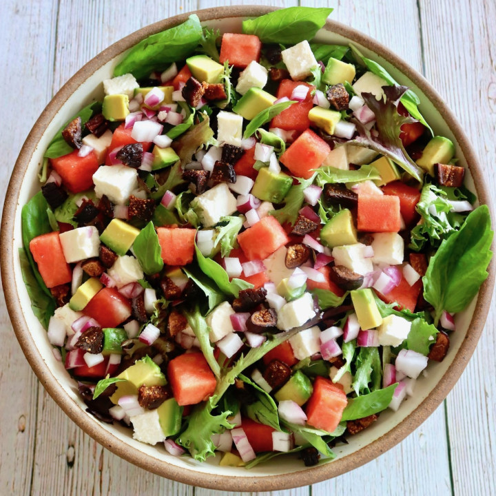 Watermelon Basil Salad | Cooking On The Weekends