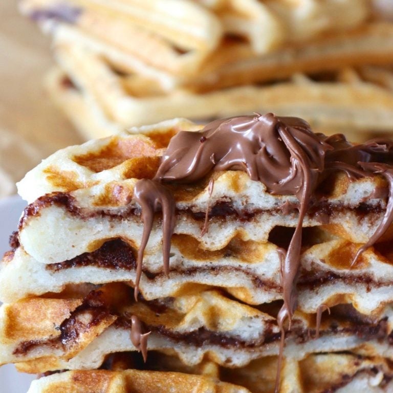 Nutella Waffles | Cooking On The Weekends