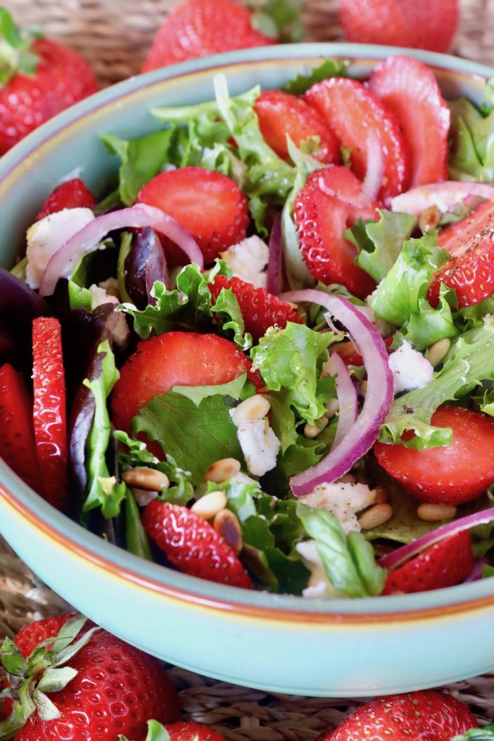 Strawberry Goat Cheese Salad | Cooking On The Weekends
