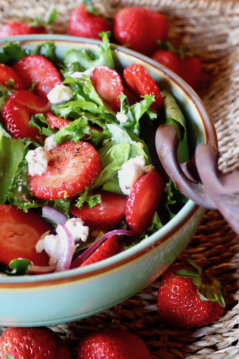 Strawberry Goat Cheese Salad | Cooking On The Weekends