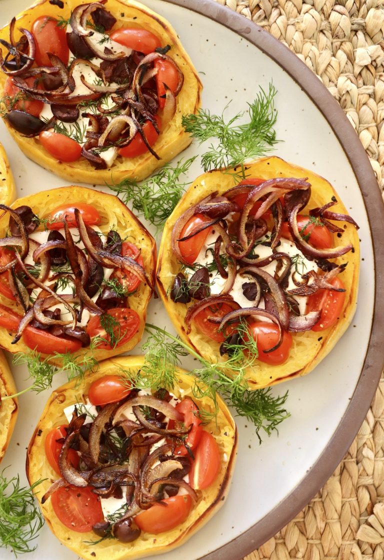 Spaghetti Squash Rings (Greek-Style) | Cooking On The Weekends